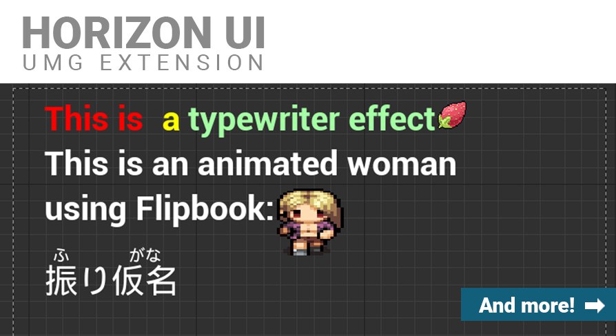 Horizon UI Plugin (DialogueMsgTextBlock and Flipbook) (5.3-5.7 ...